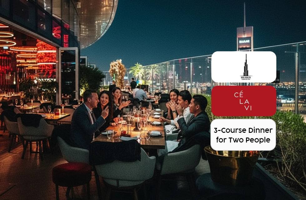 Luxury 3-Course Dinner for Two at Ce La Vi Dubai | Wondergifts.ae